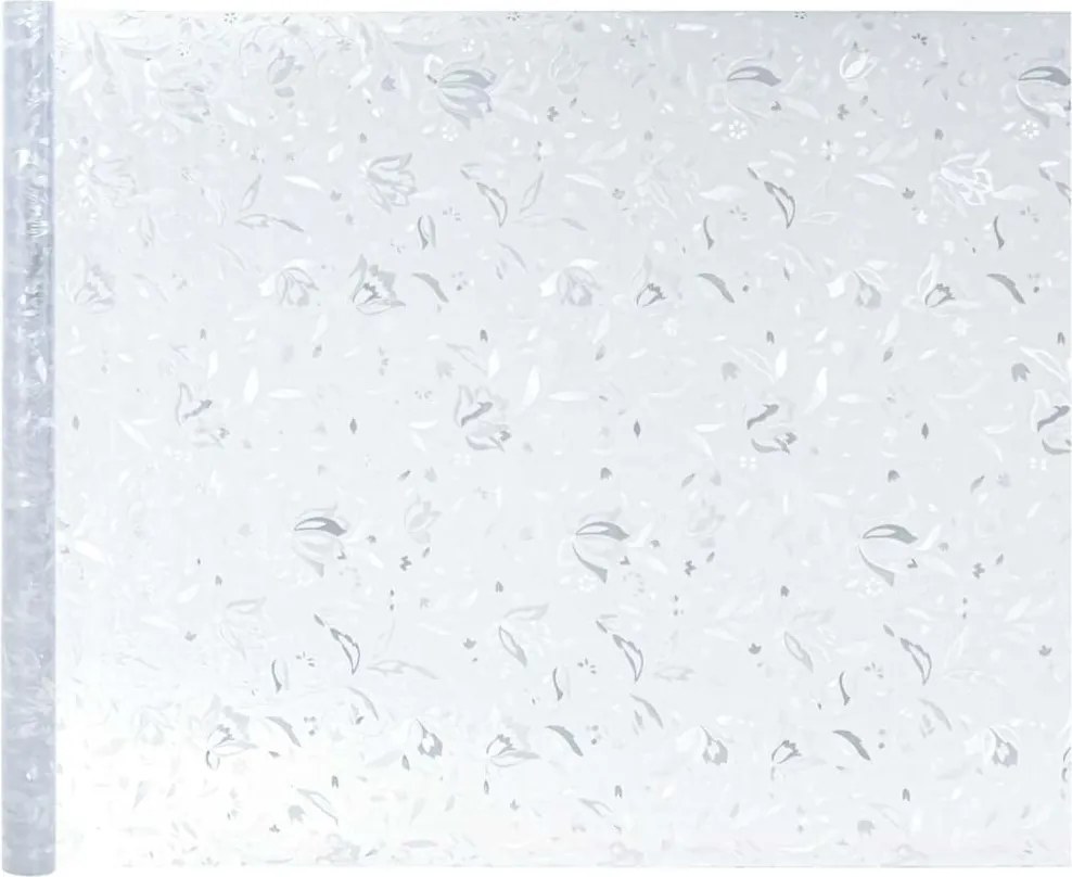 Statická Okenní Fólie Vzor květin 90 x 500 cm PVC 3394716