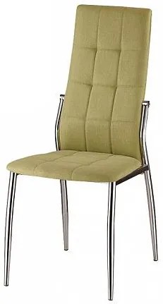 Jídelní židle ADORA, zelená látka / kov