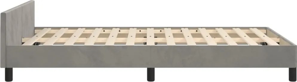 Rám postele bez matrací světle šedá 120x190 cm samet 3270602