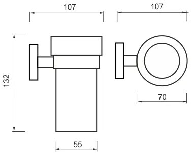 Nástěnný držák na zubní kartáčky keramický, nerez NIMCO UNIX nerez UNM 13058KN-10