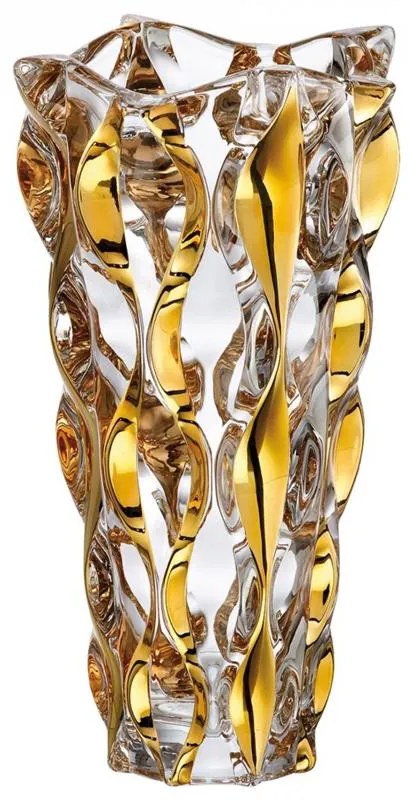 KŘISTÁLOVÁ VÁZA BOHEMIA SAMBA OPERA GOLD 305MM