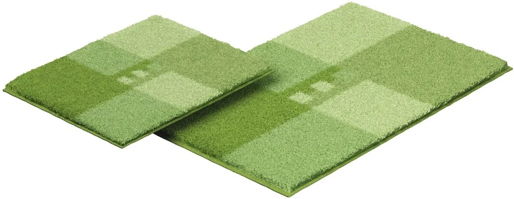 LineaDue MERKUR - Koupelnová předložka zelená Rozměr: 40x50 cm bez výřezu+50x80 cm