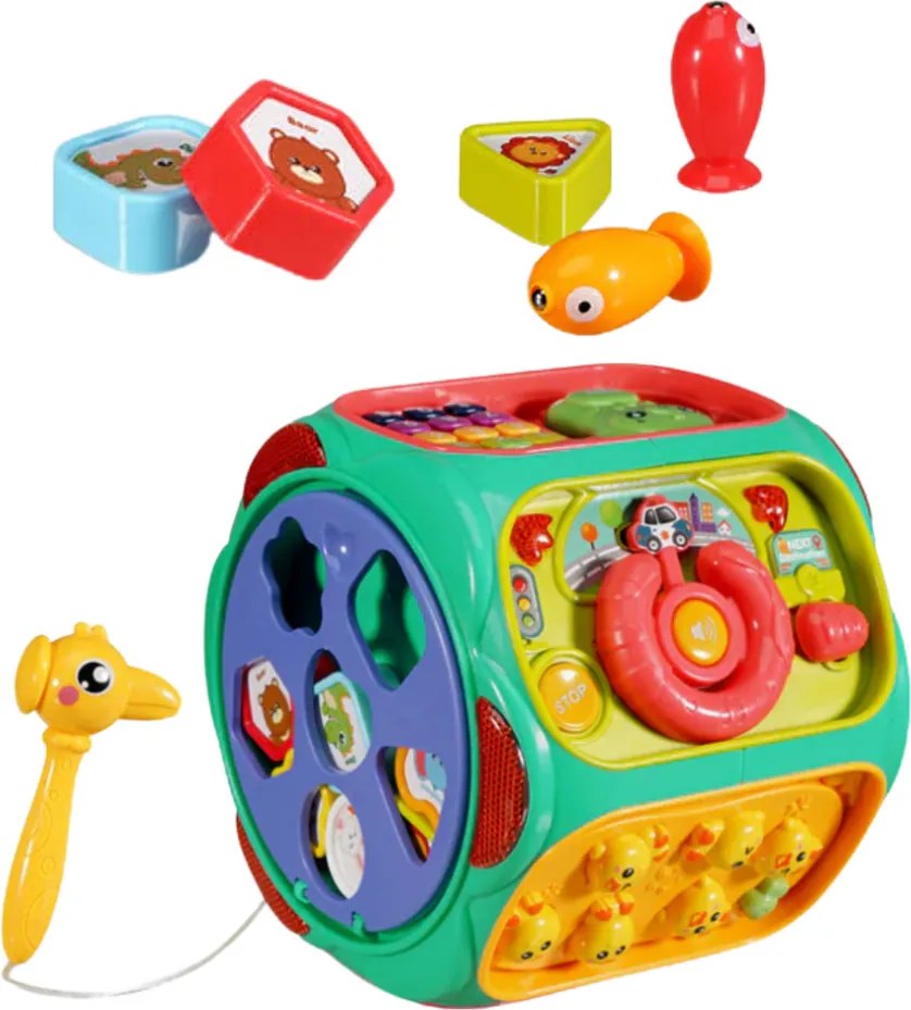 LEAN Toys Vzdělávací interaktivní kostka multifunkční 8v1