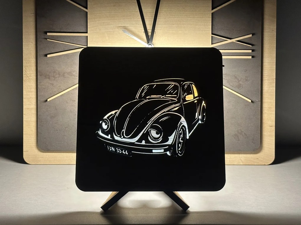 Li-Go "VW brouk" lampa 19x19 cm provedení povrchu: bříza