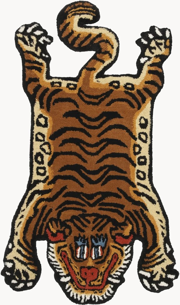 Ručně tkaný vlněný koberec Tiger