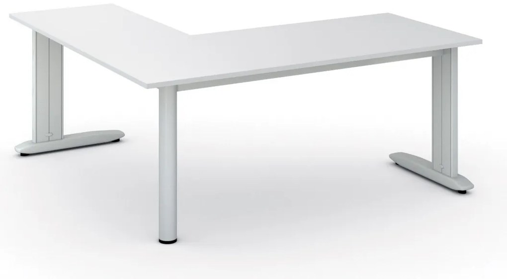 Rohový kancelářský stůl PRIMO FLEXIBLE, 180x180 cm, bílá