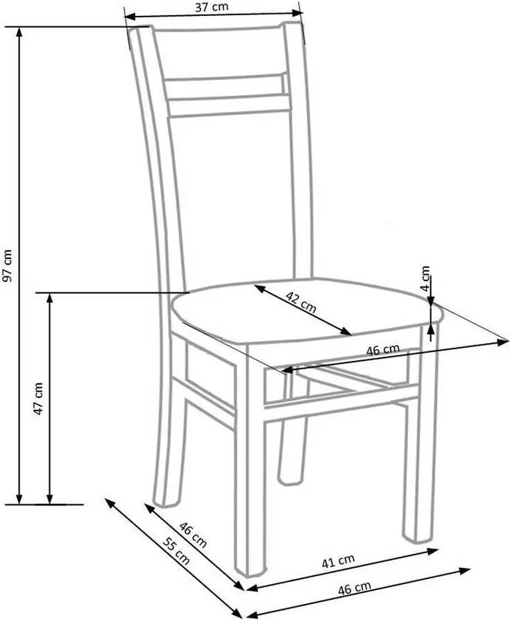 Jídelní židle Gerard 2, béžová / tmavý ořech