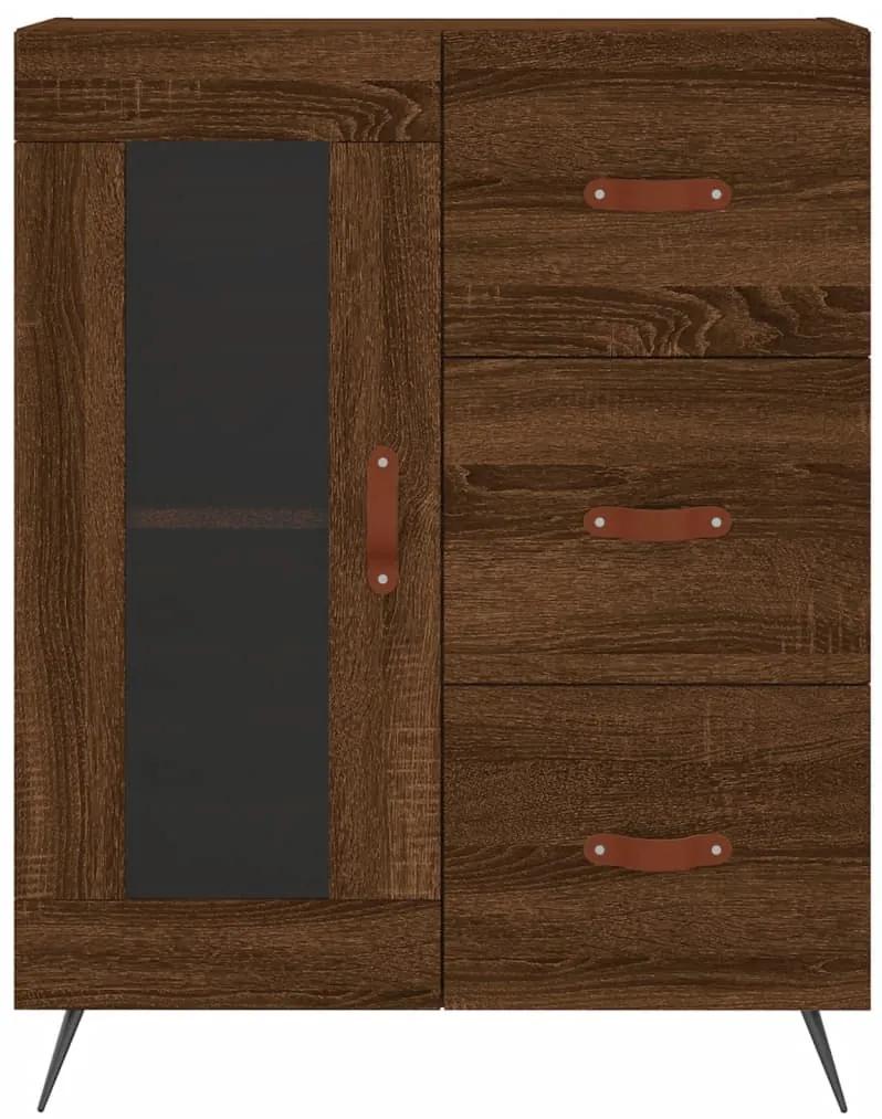 Skříň highboard hnědý dub 69,5 x 34 x 180 cm kompozitní dřevo,  3195938