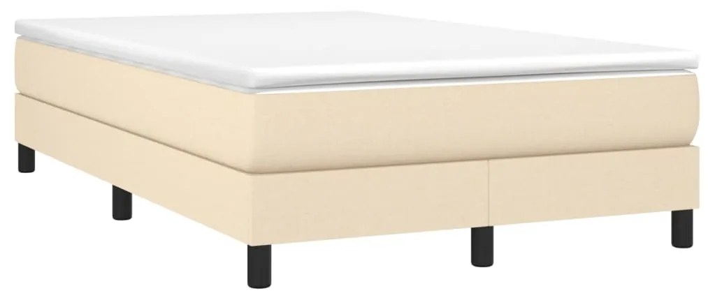 Box spring postel s matrací krémová 120x200 cm textil,  3144066