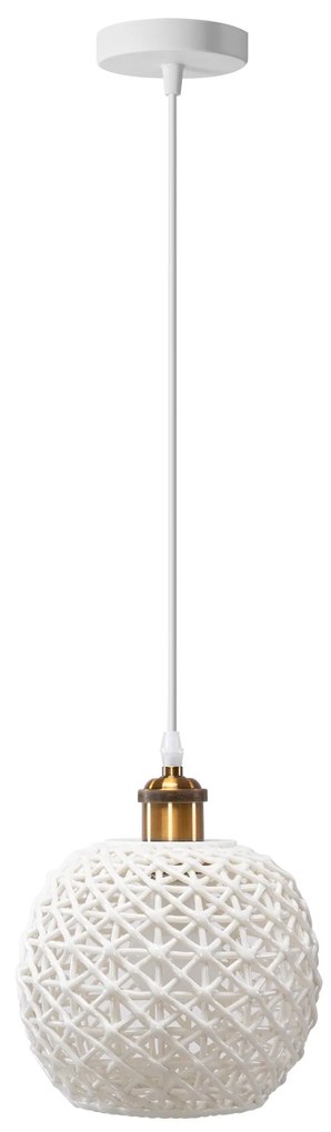 Toolight, keramická závěsná lampa 1xE27 APP1007-1CP, bílá, OSW-07535