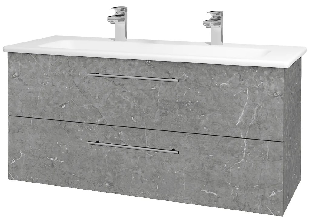 Dřevojas Koupelnová skříň GIO SZZ2 120 Varianta: N07 Stone / Úchytka T01 / N07 Stone