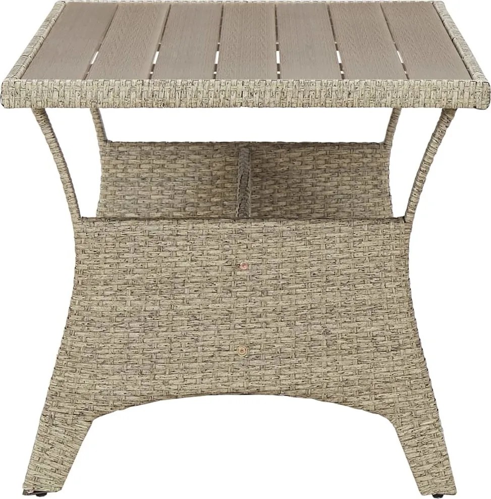 vidaXL Zahradní stůl 120 x 70 x 66 cm polyratan [316584] Barva: Černá