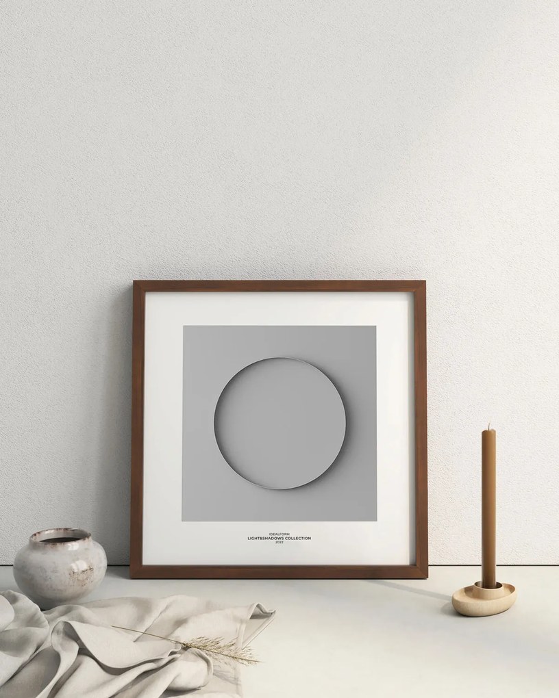 Idealform Poster no. 2 Circle shadow Barva: Silver grey, S textem: S textem