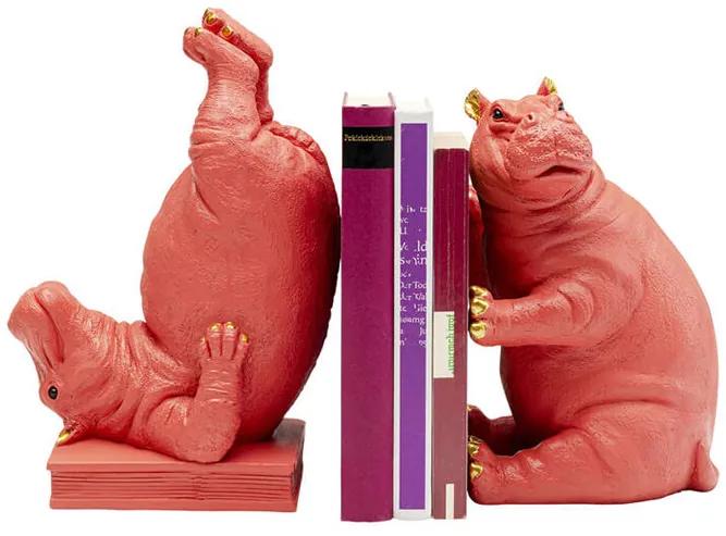 Hippo zarážky na knihy růžové