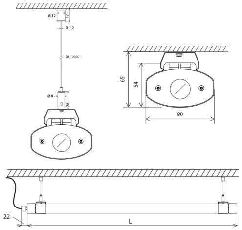 LED svítidlo McLED COMET D1200 50W 4000K neutrální bílá IP67 ML-414.012.36.0