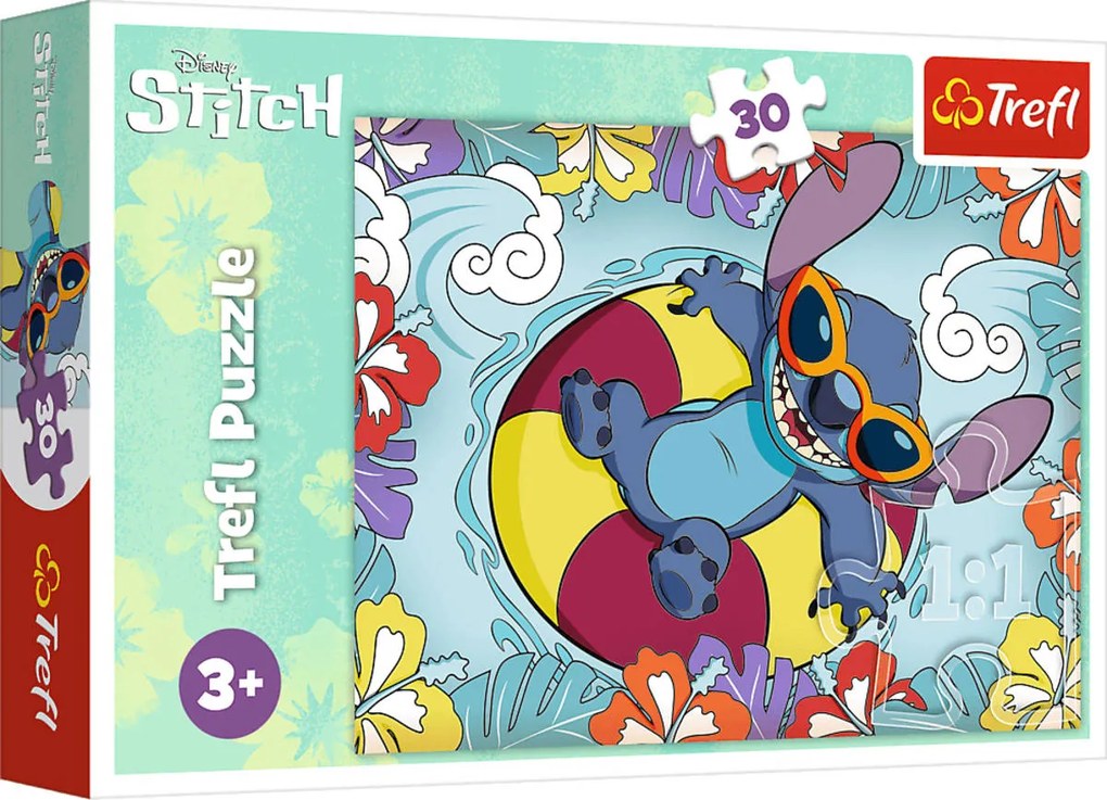 TREFL PUZZLE Lilo & Stitch Na prázdninách 27x20cm skládačka 30 dílků tr18305