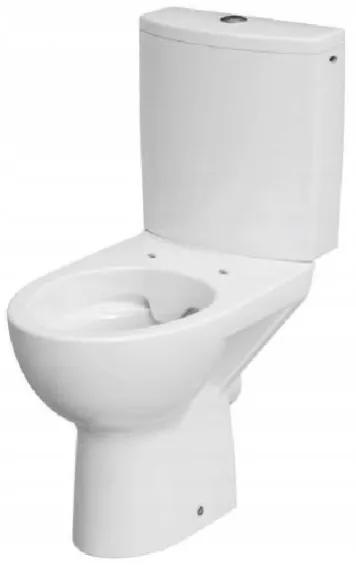 Cersanit Parva CleanOn, kombi wc se splachováním 3/5l, horizontální odtok, přívod vody z boku a antibakteriálním sedátkem z duroplastu, bílá, K27-063