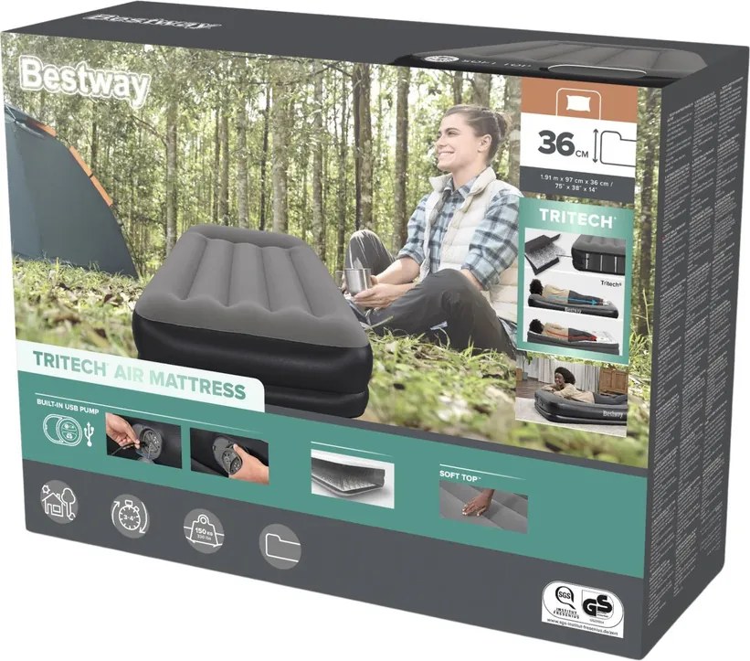 Nafukovací jednolůžková matrace Tritech Air Mattress 191 x 97 cm Bestway 671BT