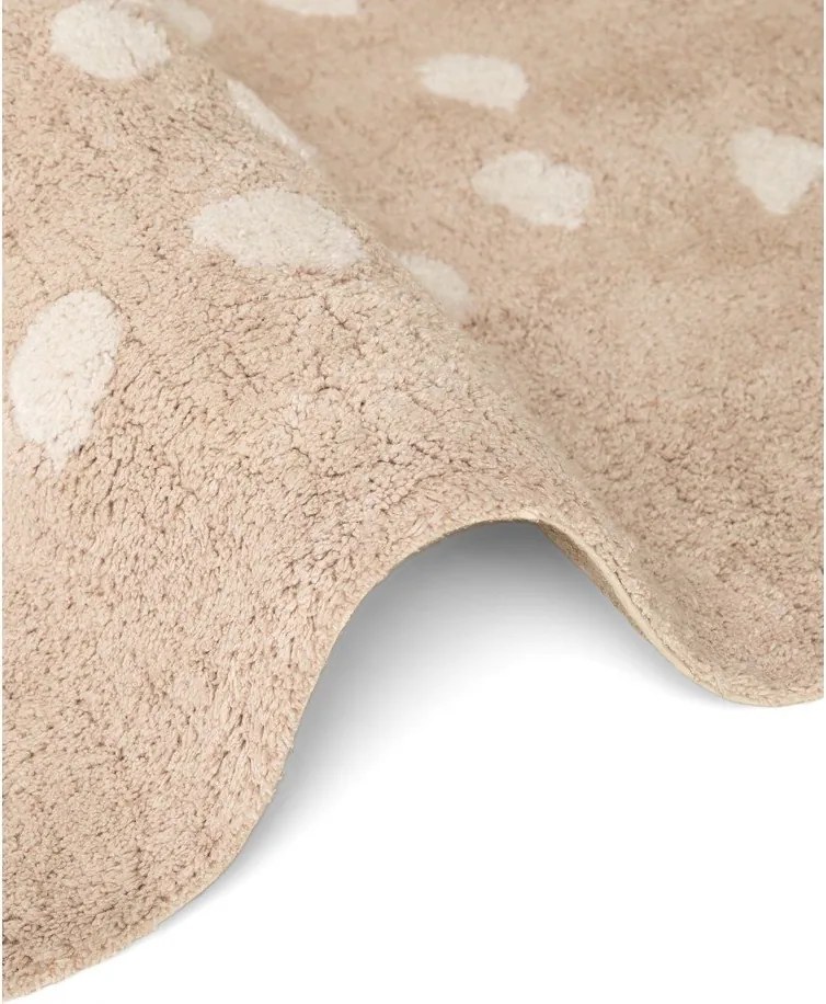 Béžový pratelný/ručně tkaný bavlněný dětský koberec 120x152 cm Snuggle Pucki – Hanse Home