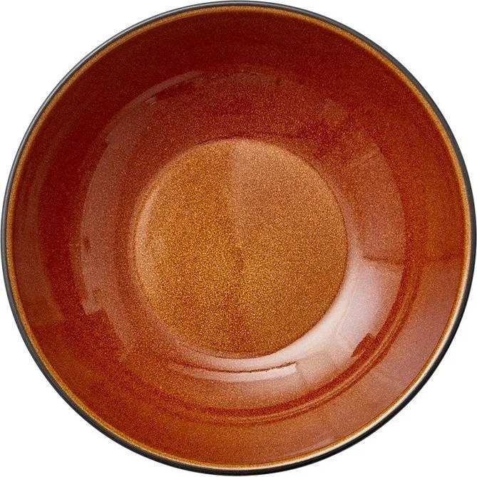 Černá/jantarová servírovací miska z kameniny 1 l Gastro Black/Amber – Bitz