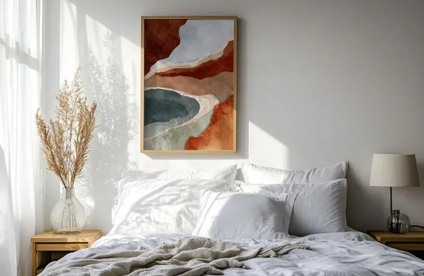 Zemské vrstvy - obraz - Abstrakce inspirovaná přírodními strukturami 68 - 50 x 70 cm - 649 Kč