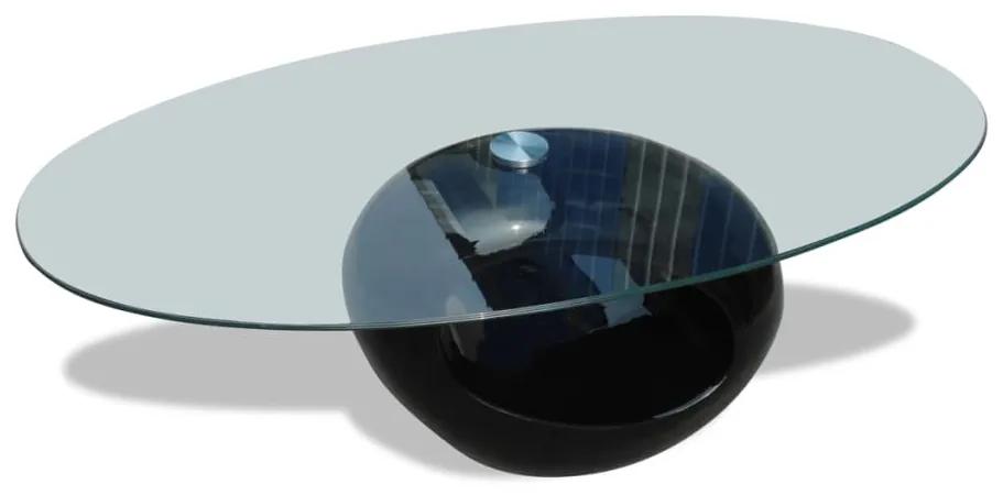 vidaXL Konferenční stolek, černý okrouhlý