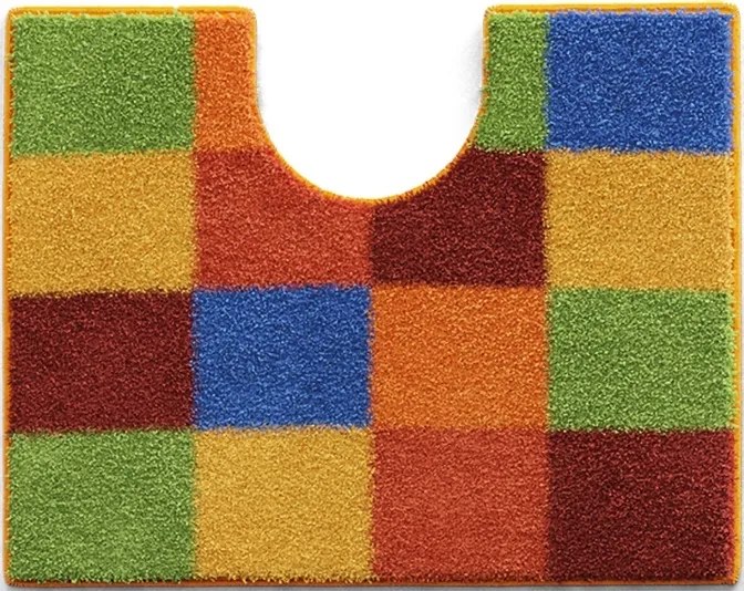 GRUND BONA - Koupelnová předložka vícebarevná Rozměr: 50x60 cm s výřezem pro WC