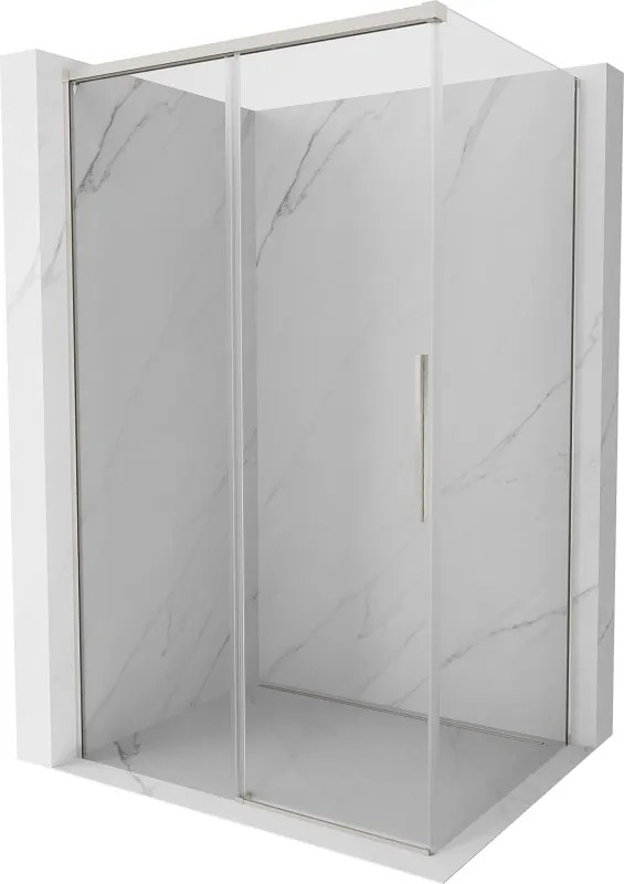 Mexen Rox, posuvný sprchový kout 145 x 90 cm, 8mm čiré sklo, ocelový profil, 8C2-145-090-97-00