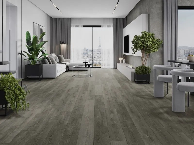 Mexen New Albany vinylové panely 1240 x 182 mm SPC 6,5 mm, podložka IXPE 1,5 mm, 4 V-drážka, Dub - F1017-1240-182-505-4V1-01
