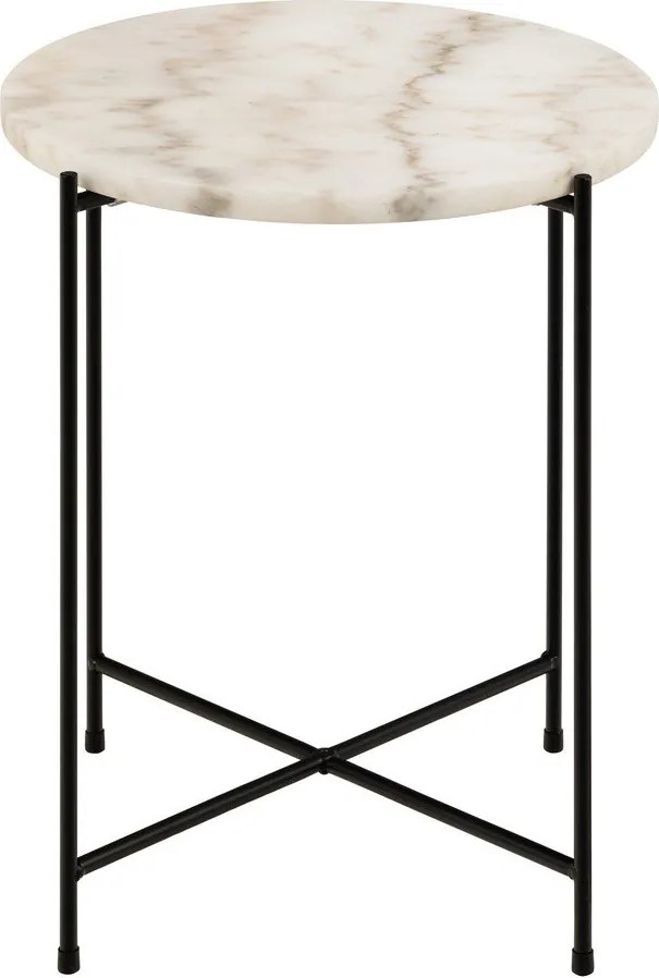 Kulatý odkládací stolek s mramorovou deskou ø 42 cm Avila – Actona