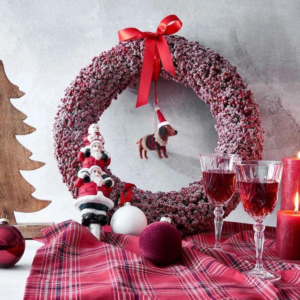 Butlers X-MAS Špička na stromek tři Santové 32 cm