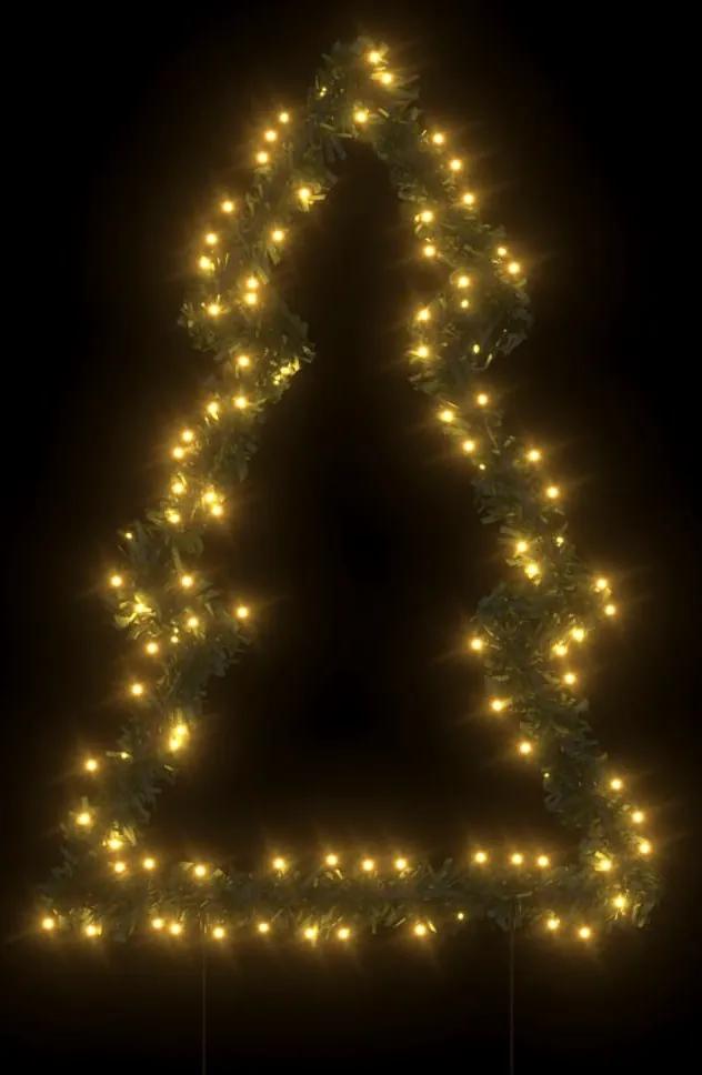 vidaXL Vánoční světelná dekorace s hroty Stromek 115 LED diod 90 cm [357727] Barva: Zelená