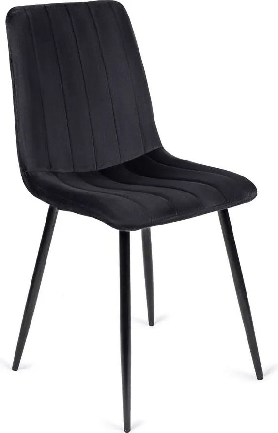Jídelní židle Vabo Velvet, černá