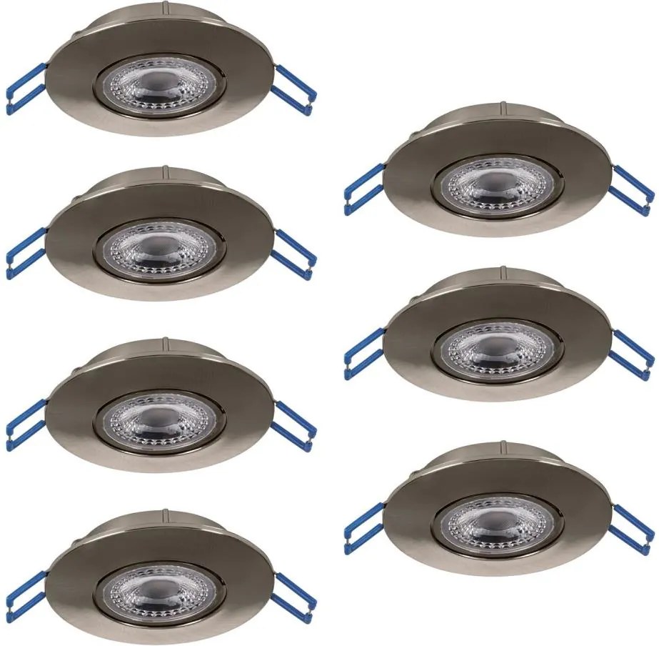 Eglo 300195 - SADA 7xLED Podhledové svítidlo GEDREZ LED/4,9W/230V pr. 9 cm chrom