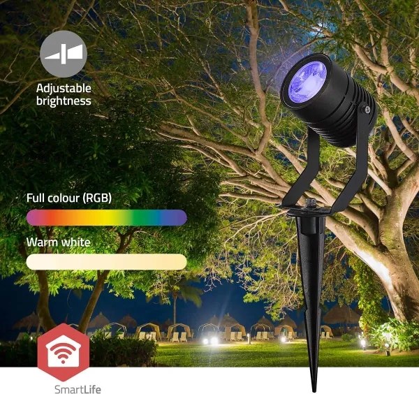 Nedis ZBLOS10RGBW3-SADA 3x LED RGBW Stm. venk. lampa LED/3W/230V IP65 Wi-Fi Tuya