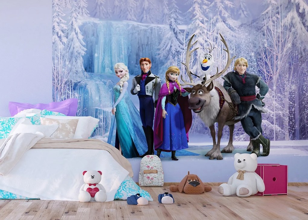 Vliesová fototapeta Kouzelné Ledové království Všichni Spolu, Disney | 360 x 270 cm | DFTDNXXL5037