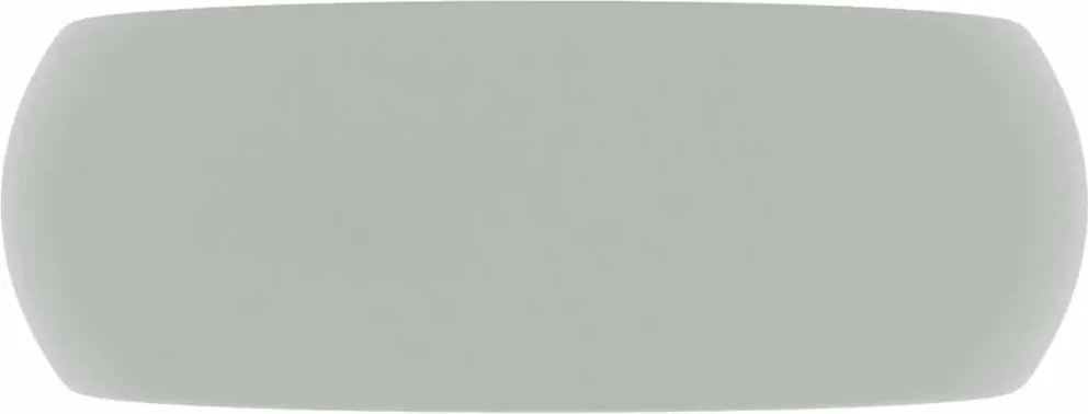 Luxusní umyvadlo kulaté matné světle šedé 40 x 15 cm keramické 147004