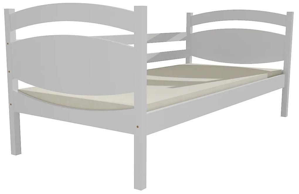 Dětská postel masiv 033 borovice masiv 90 x 200 cm bílá