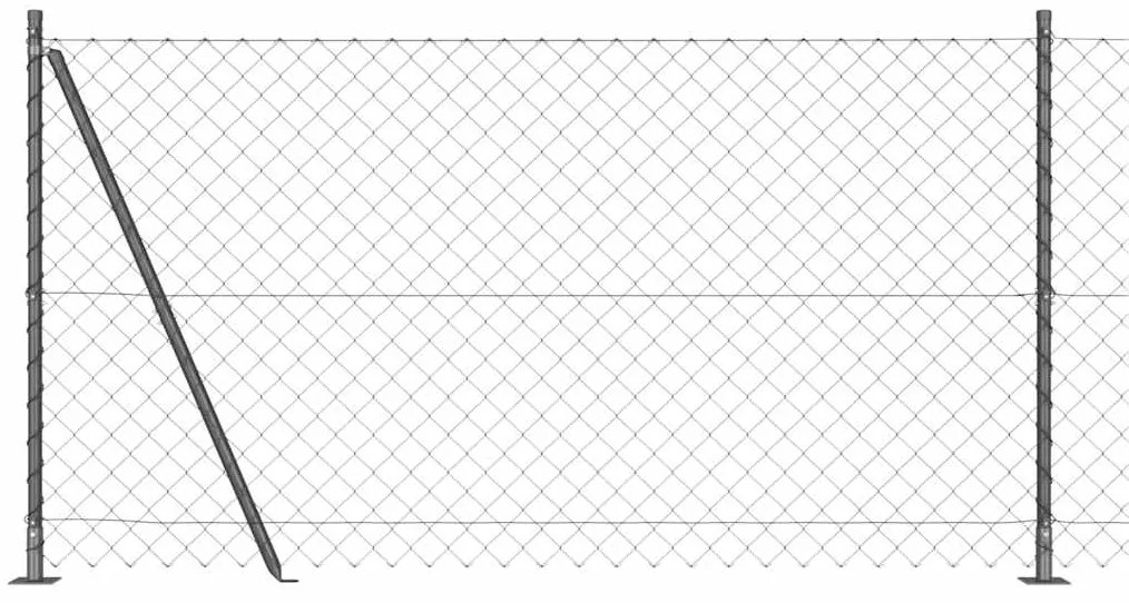 Zábradlí s betonovým základem 25 x 1,2 m Ocel potažená PVC Šedá 3351278
