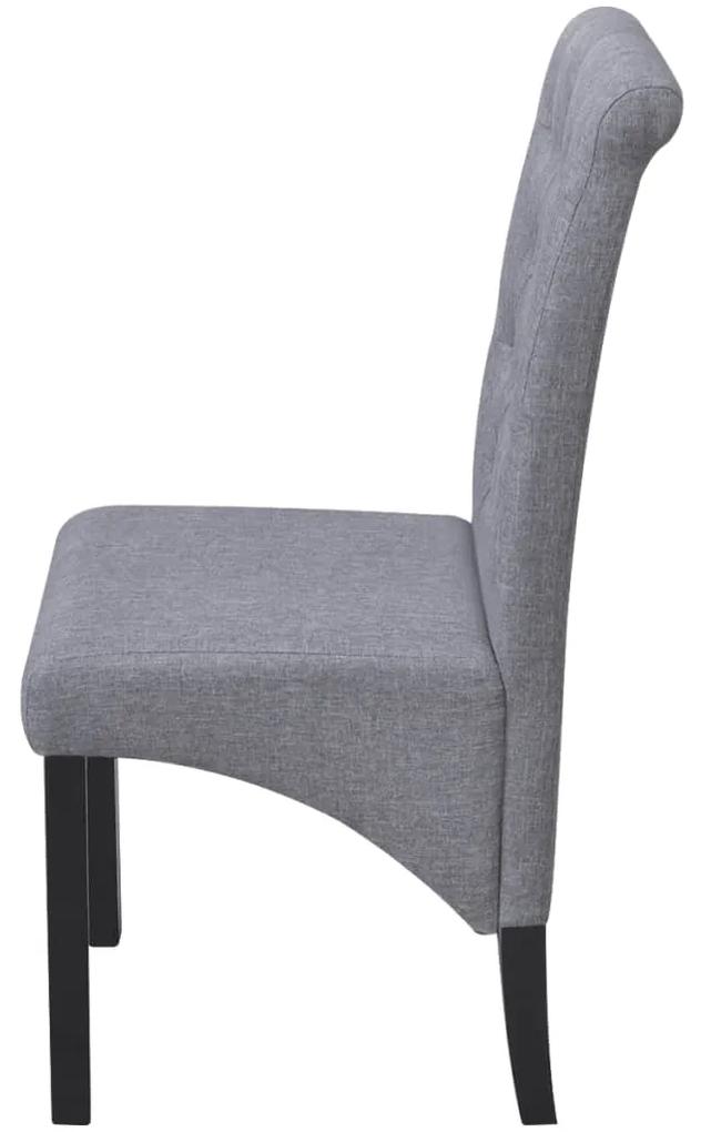 Jídelní židle 4 ks světle šedé textil - Default Title