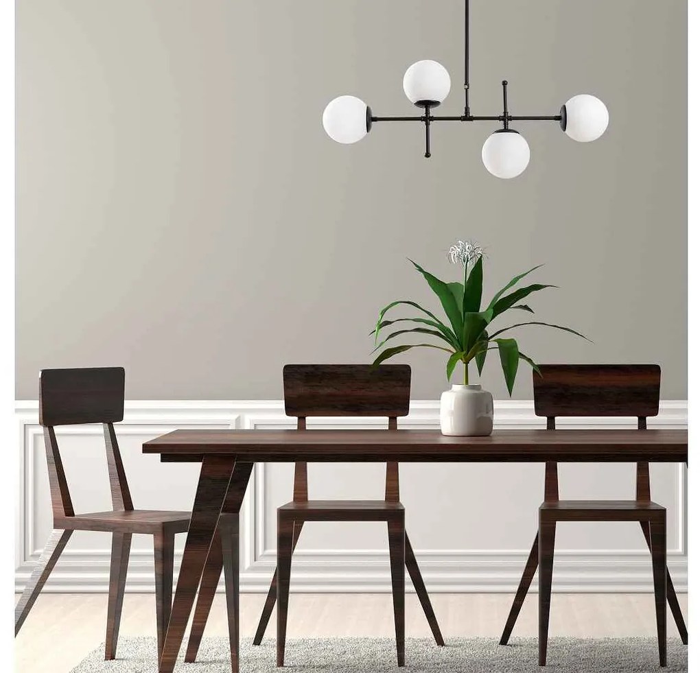 Designový lustr Parisa 108 cm černý