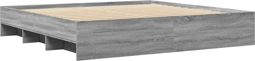 Rám postele šedý sonoma 200 x 200 cm kompozitní dřevo 3295630