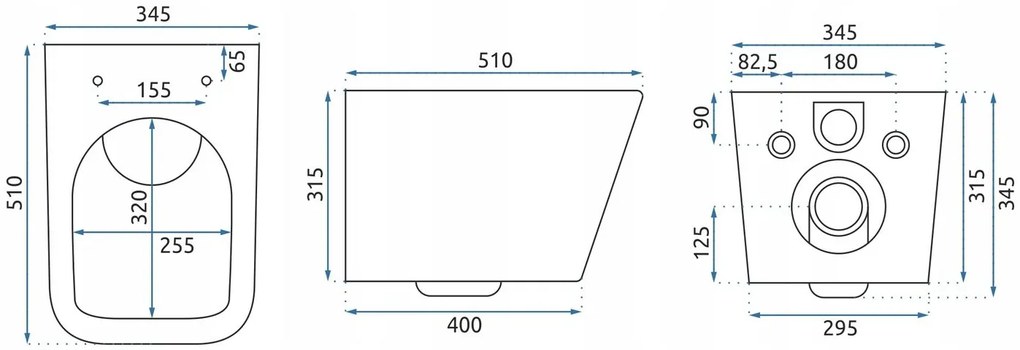 Rea RAUL - závěsná WC mísa 49x34 s pomalu-padajícím sedátkem, bílá, REA-C9660