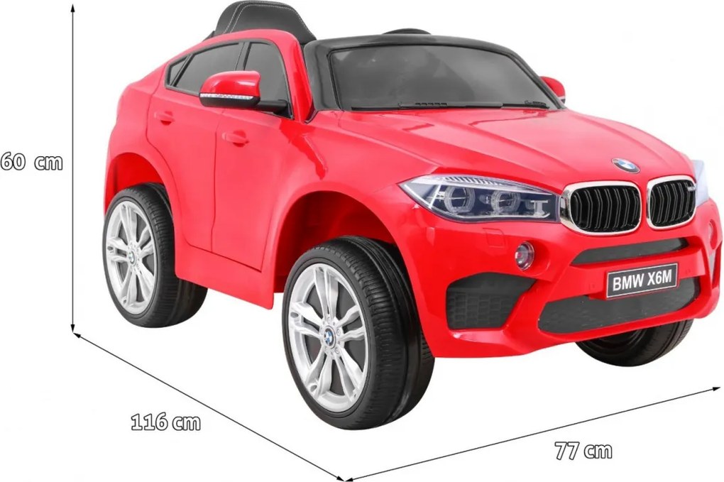 Ramiz Dětské elektrické autíčko BMW X6M - červené SUV + dálkové ovládání