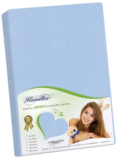 Bellatex Prostěradlo jersey světlá modrá rozměr 160x200 cm