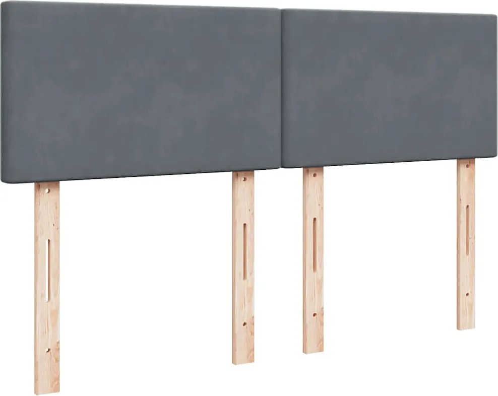 Box spring postel s matrací tmavě šedý 140 x 190 cm samet 3287729