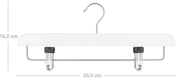 Věšáky na oblečení CRW008WT-8 8 ks