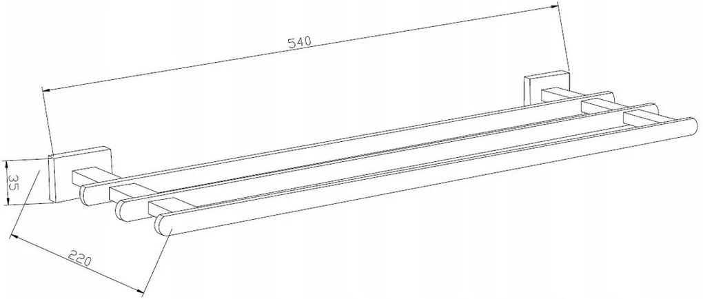 Mexen příslušenství, ARNO lázeňský držák, zlatá, 7020720-50