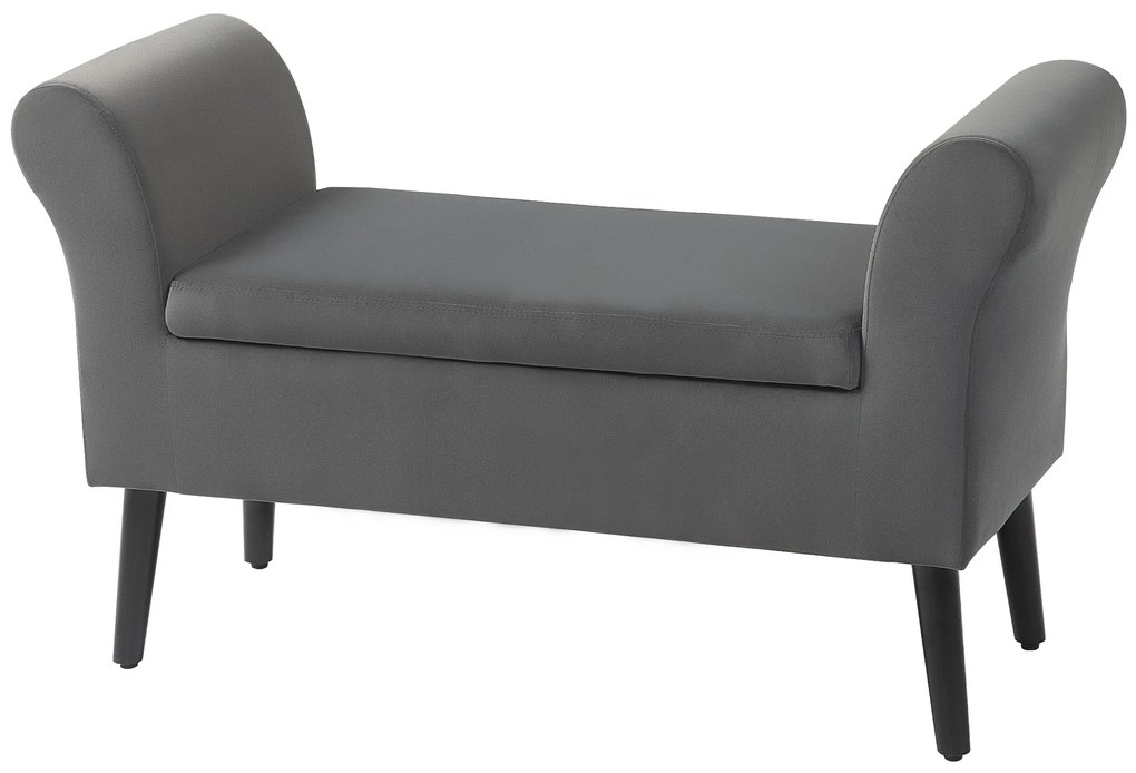 HOMCOM Lavice Čalouněná lavice s úložným prostorem Truhlicová lavice s područkami Výška sedu 46 cm do předsíně Ložnice Sametový polyester 111,5 x 41 …