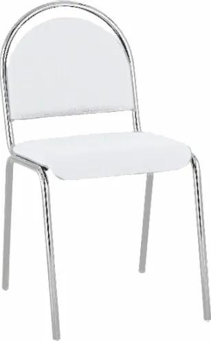 KOVONAX Židle Iva Čalounění: Koženka DOLARO, Barva látky: DOLARO BA1, Povrchová úprava (barva): Chrom
